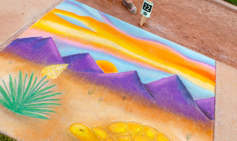 Grand Canyon Chalk Art